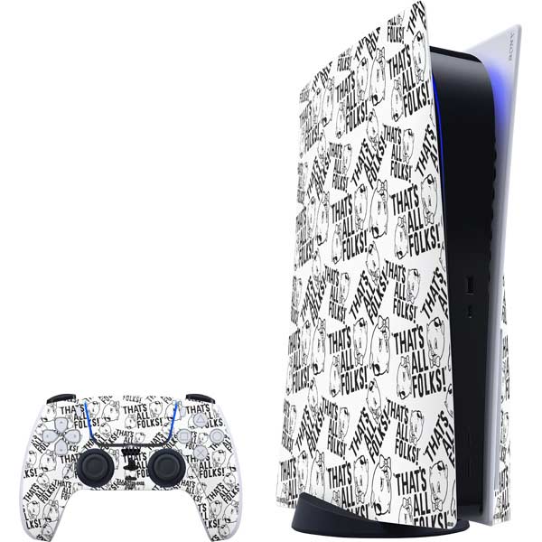 Porky Pig Black and White Sony PlayStation Skin – Skinit