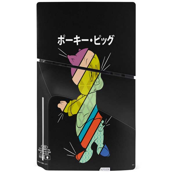 Looney Tunes Porky Pig Sliced Juxtapose Skin for PS5 Slim Disk Bundle ...