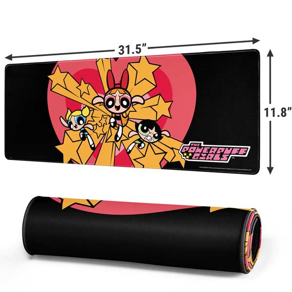 Skinit Powerpuff Girls Gold Stars XL Gaming Mouse Pad