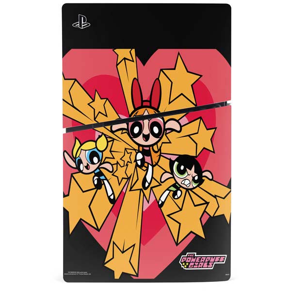 Cartoon Network Powerpuff Girls Gold Stars Skin for PS5 Slim Disk ...