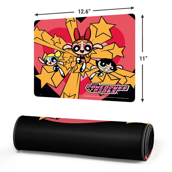 Skinit Powerpuff Girls Gold Stars XL Gaming Mouse Pad