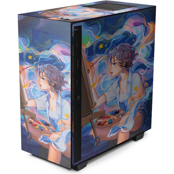 Rainbow Anime Artist Painter NZXT H510 Compact ATX Mid-Tower Case Skin ...