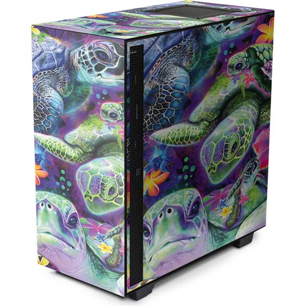 Rainbow Sea Turtles NZXT H510 Compact ATX Mid-Tower Case Skin – Skinit