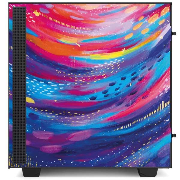 Rainbow Wave Brush Stroke NZXT H510 Compact ATX Mid-Tower Case Skin ...