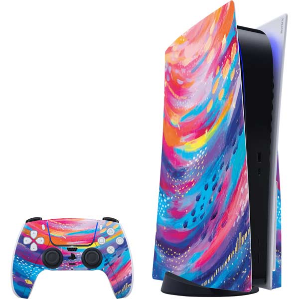 Rainbow Wave Brush Stroke Sony PlayStation Skin | Art – Skinit