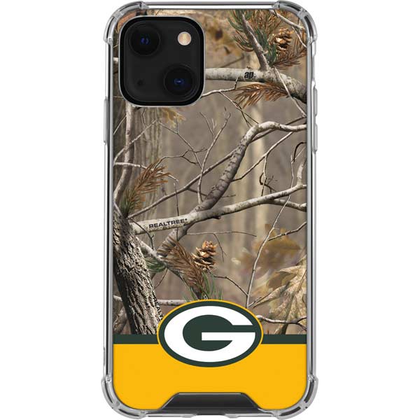 Realtree Camo Green Bay Packers iPhone 13 Mini Clear Case | Skinit
