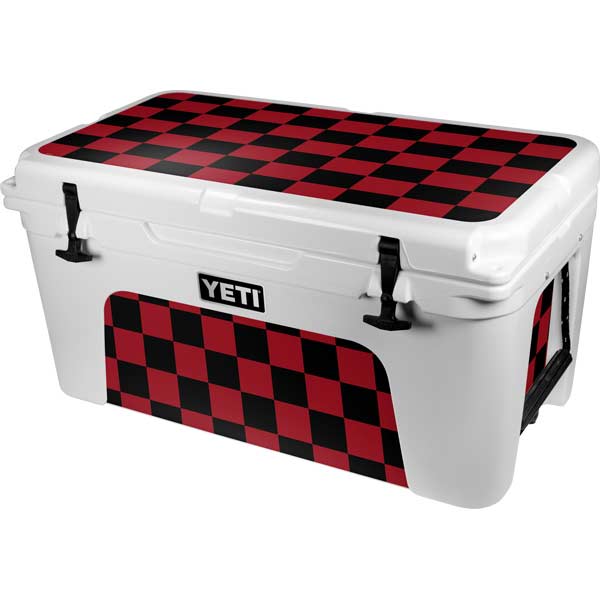 Red and Black Checkerboard YETI Tundra 65 Hard Cooler Skin | Skinit