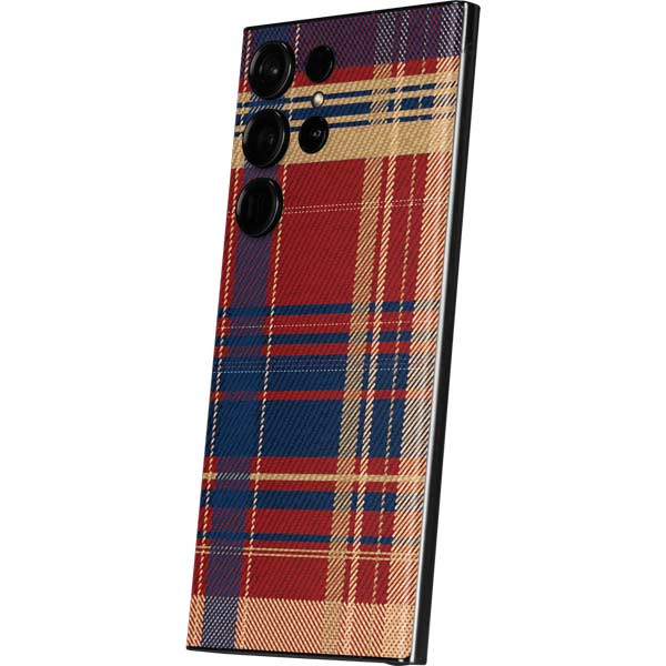 Red and Blue Plaid Galaxy S23 Ultra Skin | Skinit