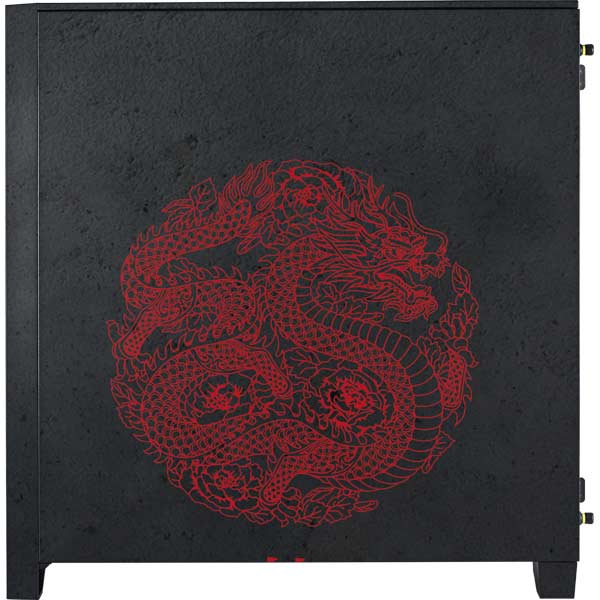 Red Dragon Corsair 4000D Tempered Glass Mid-Tower ATX Case Skin – Skinit