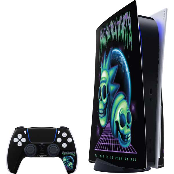 Rick and Morty Neon Skulls Sony PlayStation Skin – Skinit