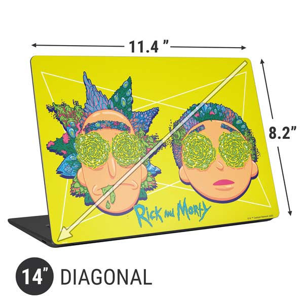 Rick and Morty Portal Eyes Skin for Universal Laptop 14-inch 11.4in x 8 ...