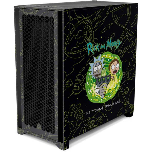 Rick and Morty Portal Travel Corsair 4000D Tempered Glass Mid-Tower ATX ...