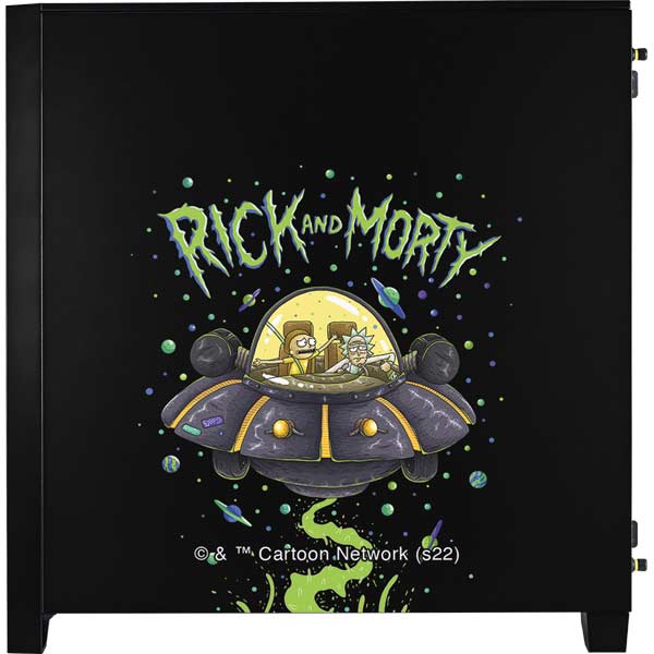 Rick and Morty Spaceship Corsair 4000D Tempered Glass Mid-Tower ATX ...