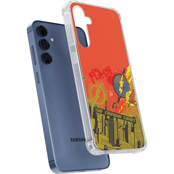 DC Comics The Flash City Collage Art Galaxy S24 Clear Case ...