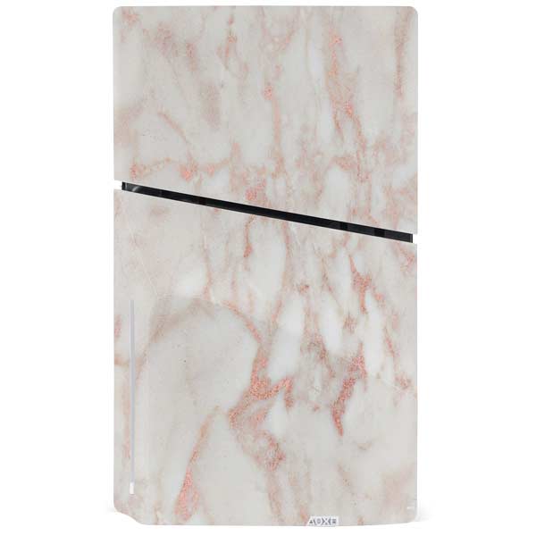 Rose Gold Marble Skin for PS5 Slim Disk Console - Skinit