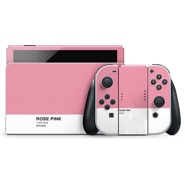 Rose Pink Color Palette Nintendo Switch OLED (2021) Bundle Skin | Skinit