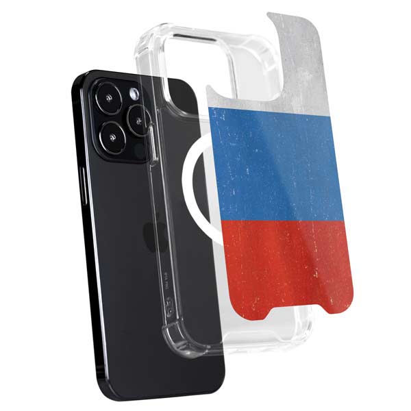 Russian Flag Distressed iPhone 13 Pro MagSafe Case | Skinit