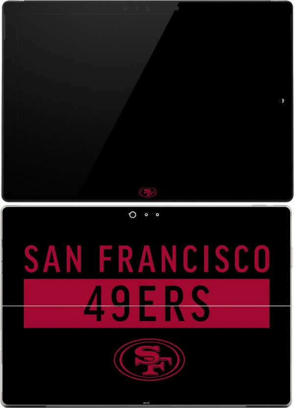 San Francisco 49ers Black Performance Series Microsoft Surface Skin ...