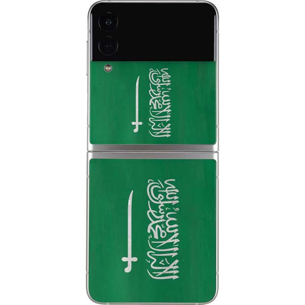 Galaxy Z Flip4 5G Saudi Arabia Flag Distressed Skin | Skinit