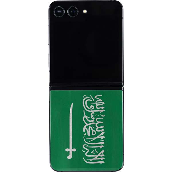 Saudi Arabia Flag Distressed Skin for Galaxy Z Flip5 5G | Skinit