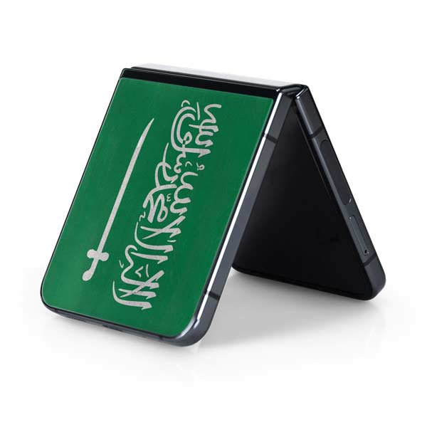 Saudi Arabia Flag Distressed Skin for Galaxy Z Flip5 5G | Skinit