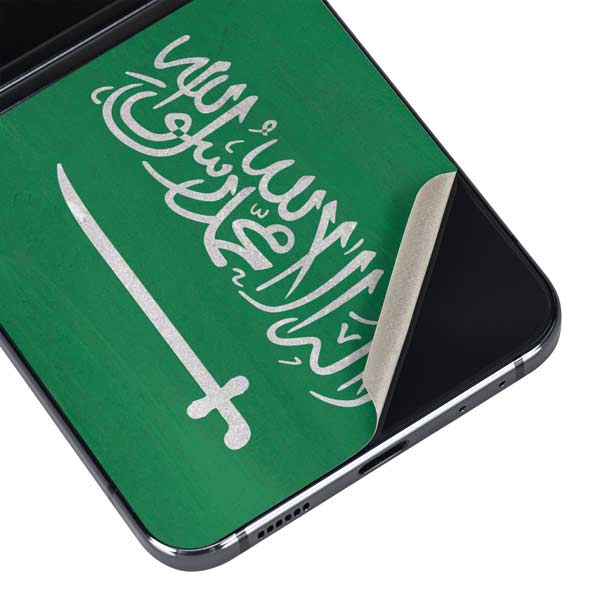 Saudi Arabia Flag Distressed Skin for Galaxy Z Flip5 5G | Skinit