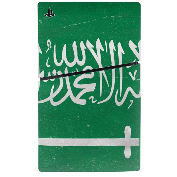 Saudi Arabia Flag Distressed Skin for PS5 Slim Disk Bundle - Skinit