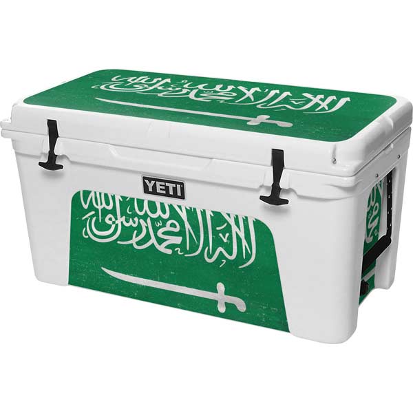 Saudi Arabia Flag Distressed YETI Tundra 75 Hard Cooler Skin | Skinit