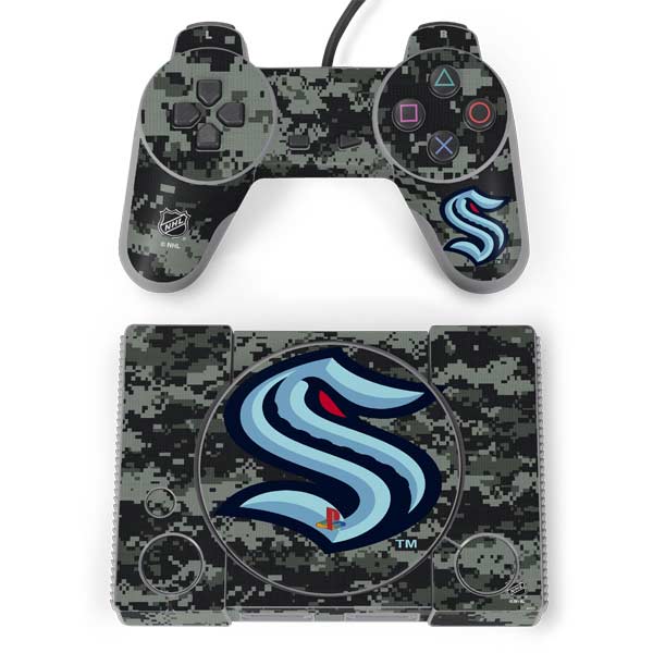Seattle Kraken Camo Sony PlayStation Skin | NHL – Skinit