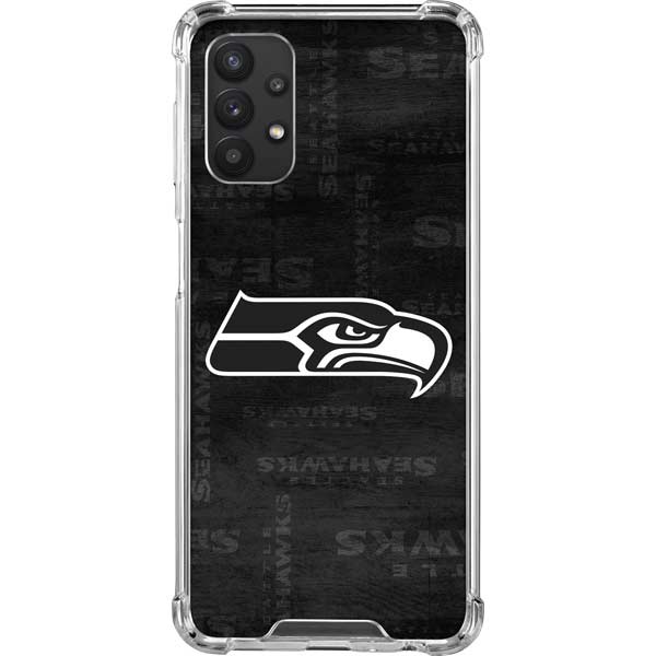 Seattle Seahawks Black & White Clear Cases for Samsung Galaxy A32 5G ...
