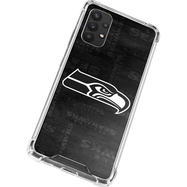 Seattle Seahawks Black & White Clear Cases for Samsung Galaxy A32 5G ...
