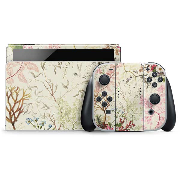 Seaweed on Silk Paper Nintendo Switch OLED (2021) Bundle Skin | Skinit