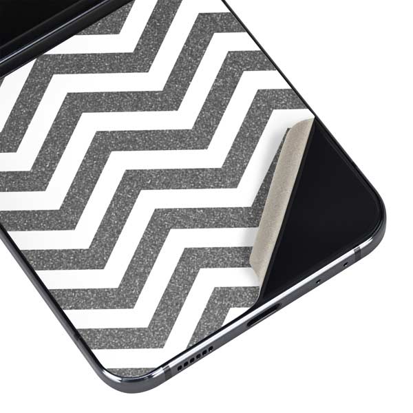 Silver Chevron Skin for Galaxy Z Flip5 5G | Skinit