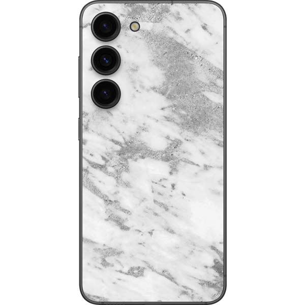 Galaxy S23 Silver Marble Skin | Skinit