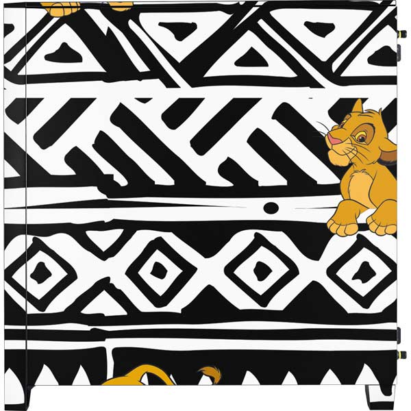 Simba Tribal Print Corsair 4000D Tempered Glass Mid-Tower ATX Case Skin ...