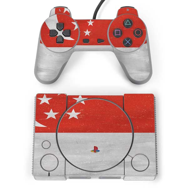 Singapore Flag Distressed Sony PlayStation Skin – Skinit