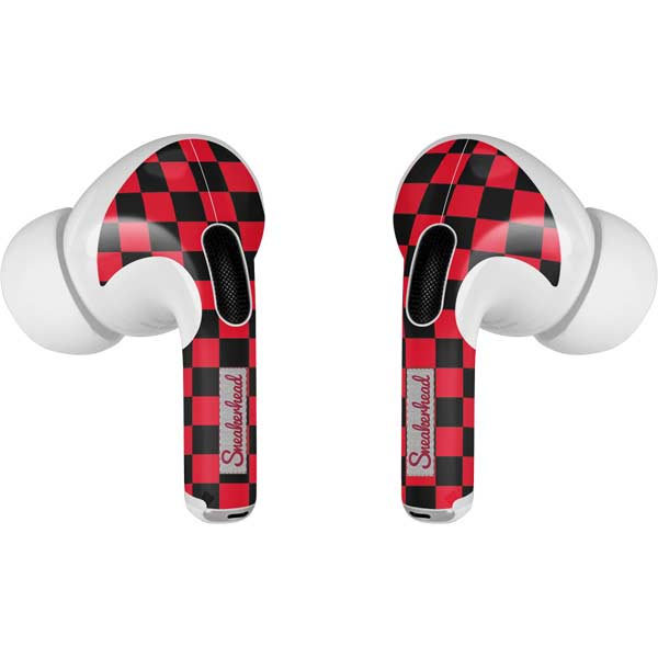 Sneakerhead Red Checkered Apple AirPods Pro (2rd Gen, 2022) Skin | Skinit
