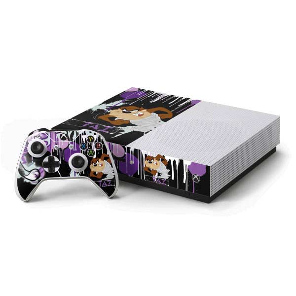 Xbox One Skins - Looney Tunes Splatter Paint Tasmanian Devil Design ...