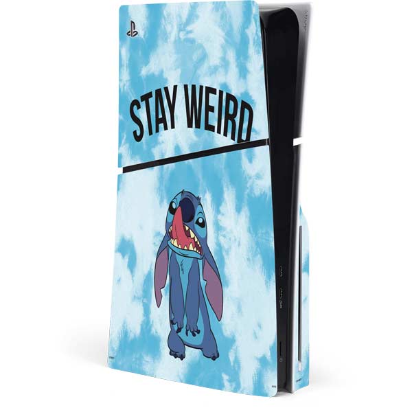 Disney Lilo and Stitch Stay Weird Skin for PS5 Slim Disk Console - Skinit