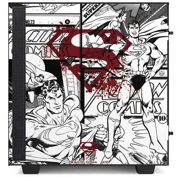 Superman Comic Logo in Red NZXT H510 Compact ATX Mid-Tower Case Skin ...