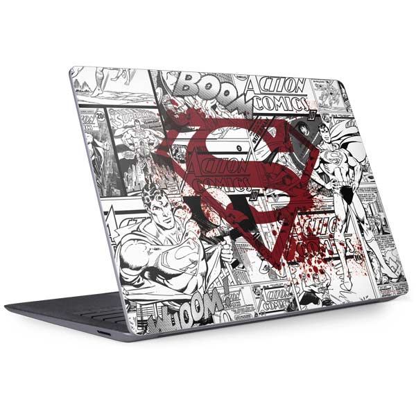 Superman Comic Logo in Red Microsoft Surface Laptop Skin | DC Comics ...