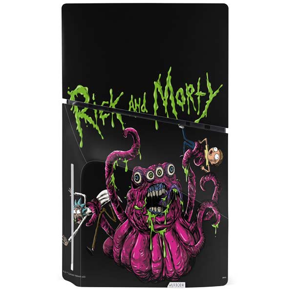 Adult Swim Rick and Morty Tentacle Attack Skin for PS5 Slim Disk ...