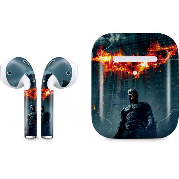 The Dark Knight Fire Logo Apple AirPods Skin | DC Comics – Skinit