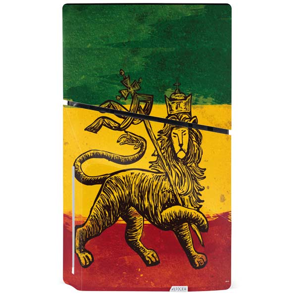 The Lion of Judah Rasta Flag Skin for PS5 Slim Disk Bundle - Skinit