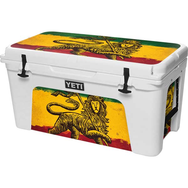 The Lion of Judah Rasta Flag YETI Tundra 75 Hard Cooler Skin | Skinit