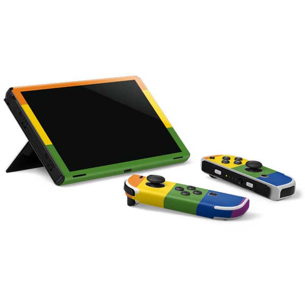 The Rainbow Flag Nintendo Switch OLED (2021) Bundle Skin | Skinit