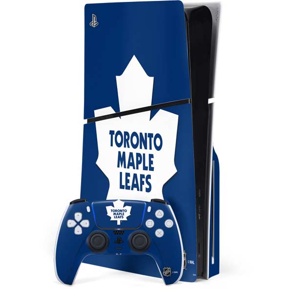 NHL Toronto Maple Leafs Solid Background Skin for PS5 Slim Disk Bundle ...