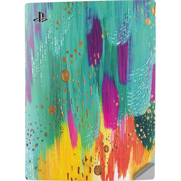 Turquoise Brush Stroke Skin for PS5 Digital Edition Console - Skinit