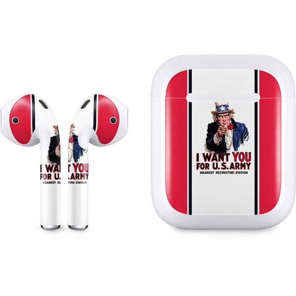 Uncle Sam Vintage War Poster Apple AirPods Skin – Skinit