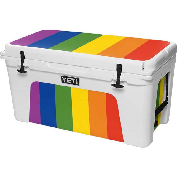 Vertical Rainbow Flag YETI Tundra 75 Hard Cooler Skin | Skinit